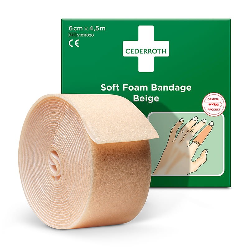 Klebstofffreier Verband Cederroth, 4.5 m x 6 cm, beige