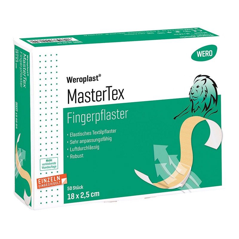 Fingerpflaster Weroplast® MasterTex, 18 x 2.5 cm, 50 Stk.